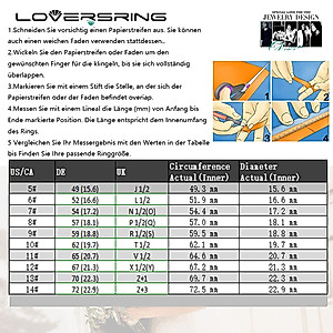 LOVERSRING Couple Ring Bridal Set His Hers White Gold Plated CZ Stainless Steel Wedding Ring Band Set