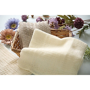 Exfoliating Washcloth [Made in Japan] Shower Back Scrubber, Plant-Based Loofah (Organic Cotton)