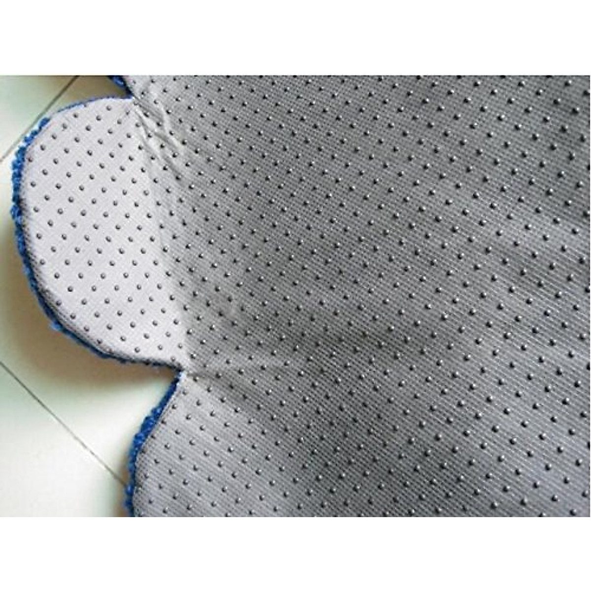 Judy Dre am Blue FFlowers Shape Area Rugs Hand Woven Round Sunflowers Runner Rug for Bedroom,Living Room,Kitchen,Bathroom,Bedside Floor Mat Non-Slip Floral Farmhouse Absorbent Doormat 25.6" X 25.6"