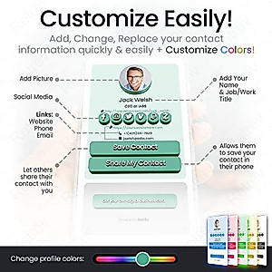 Retrēv Digital Business and Networking Card, Matte Black, NFC Instant Contact & QR Scan - Transfer Contact, Website, or Social Media Information with a Tap, No App Required