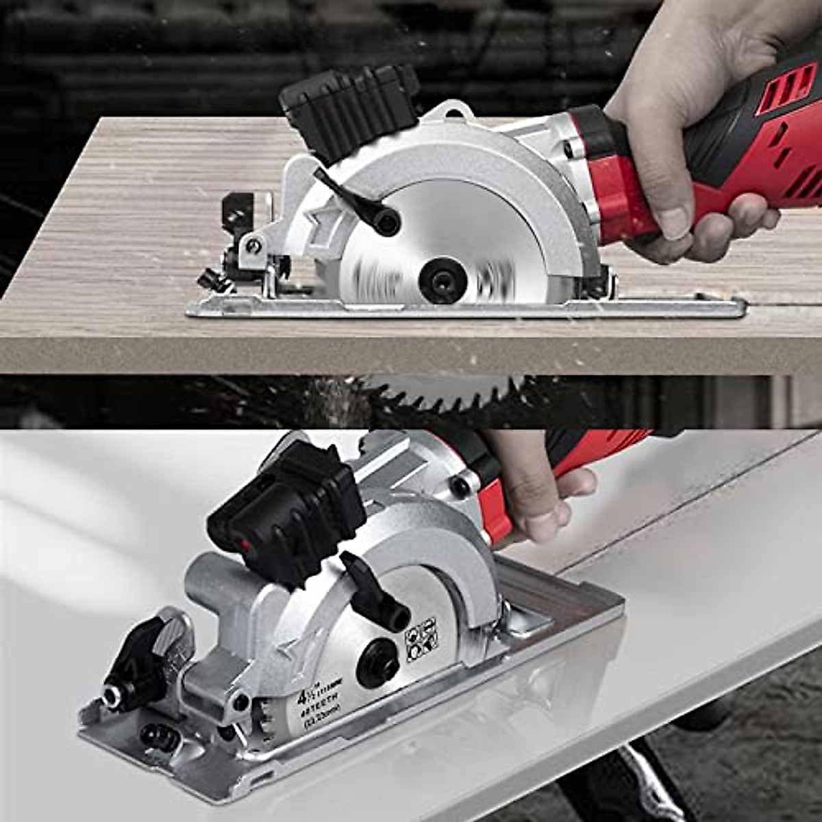 JYTUUL 3PCS 4-1/2-Inch 40T Circular Saw Blade with 7/8-Inch Arbor, Alloy Steel TCT Hard & Soft Wood Cutting Saw Blade (Reduce Ring 5/8 inch and 3/4 inch)