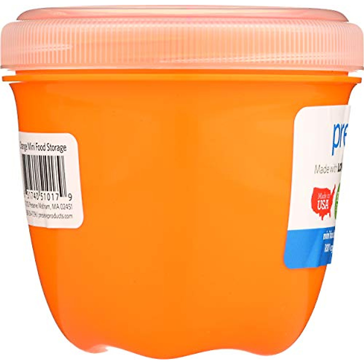 Preserve 8 oz 1 Count Round Orange Food Storage Container, 1 EA