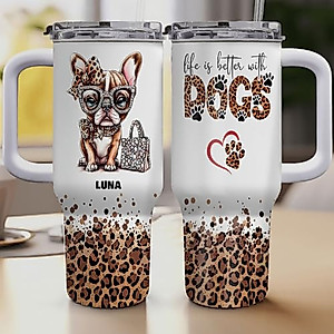 Personalized Dog Tumber with American Pit Bull Terrier Dog’s Name – Custom Cup for Dog Moms, Ideal Gift for Mother's Day, Birthdays & Christmas 9HoHIm