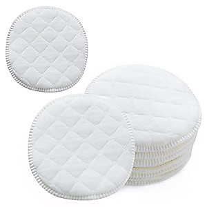 Reusable Breast Pads for Breastfeeding 12 Pack Organic Washable Nipple Pads Nursing Pads Cotton Highly Absorbent Postpartum Essentials（ 3.74 * 3.74inch/9.5 * 9.5cm）