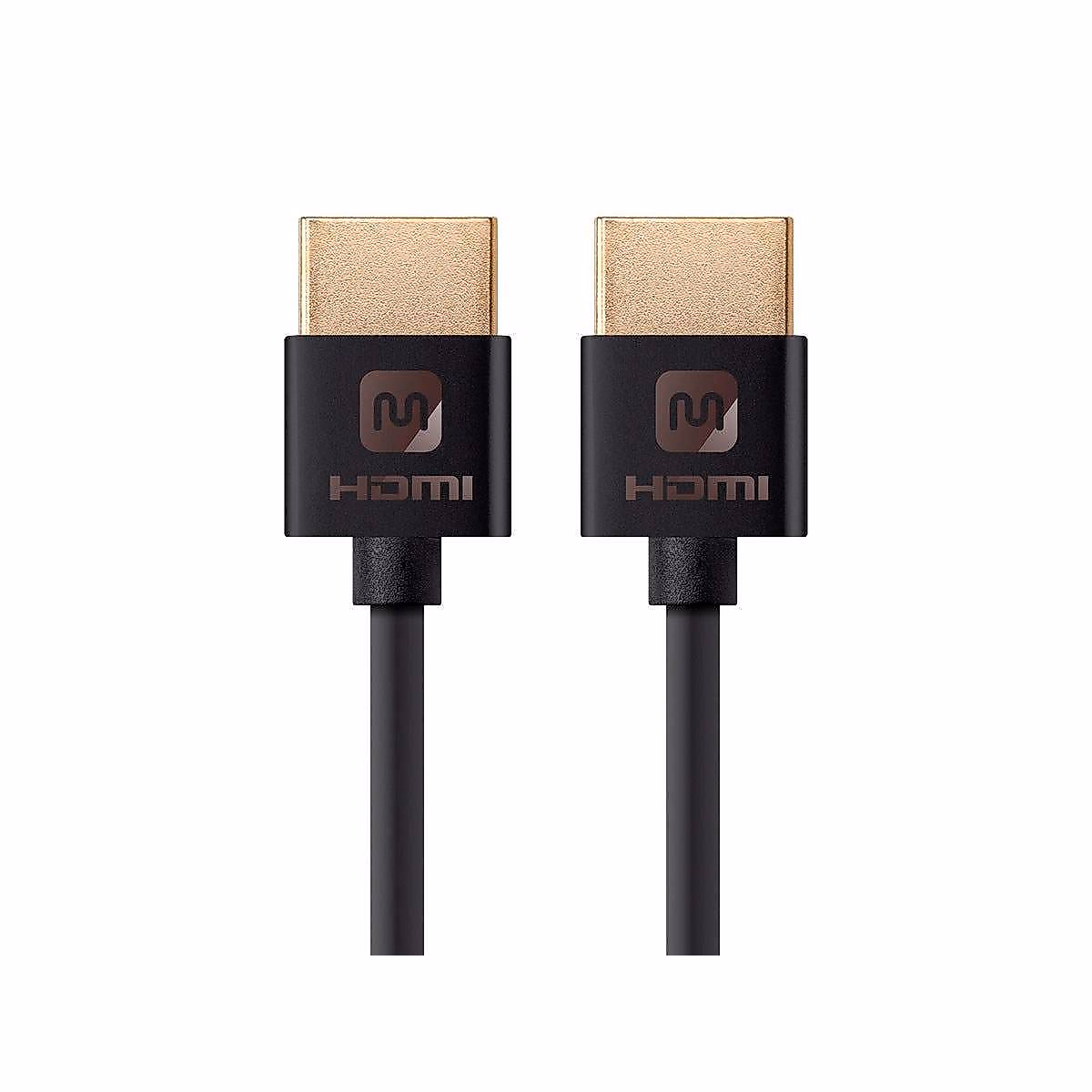 Monoprice HDMI High Speed Cable - 6in Black, 4K@60Hz, HDR, 18Gbps, 36AWG, YUV 4:2:0 - Ultra Slim Series