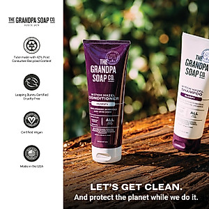 Grandpa's The Soap Company Clarifying Witch Hazel Conditioner - Relieves Scalp Conditions and Protects Against Buildup, With Lavender Flower, Sulfates and Parabens Free, 8 Fl Oz.