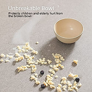 JUCOXO Unbreakable Plastic Cereal Bowls for Kitchen, 24 OZ Wheat Straw Lightweight Bowl Set of 4, Microwave Safe Bowls for Soup, Salad