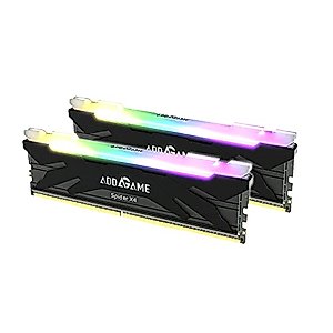addlink AddGame Spider X4 RGB DDR4 RAM 32GB (2x16GB) Gaming 3200MHz with Heatsink 288-Pin, CL16 1.35V Intel XMP 2.0, UDIMM Dual Channel, Compatible Desktop Computer Memory - Black (AG16GB32C16X4UBX2)