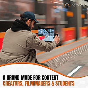 iOgrapher Multi Pro Coaches Bundle - Pack of Adjustable iPad Case with Handles (Fits iPad Pro 12.9/11/Air 4/5), 37mm Wide Angle & Macro Lens, 2X Telephoto Zoom Phone Camera Lens, and Steady Lens Clip