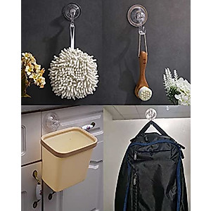 LMI LOVE MORE IDEA Suction Cup Hooks Large Clear Reusable Heavy Duty Hanger Strong Hooks for Bathroom 、Kitchen、Window、Glass and All Smooth Surface Inside and Outside (L-10pack)…