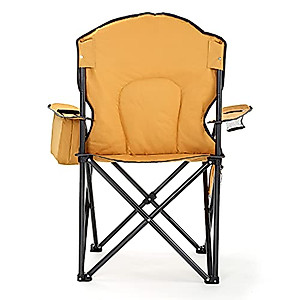 ARROWHEAD OUTDOOR Portable Folding Camping Quad Chair w/ 4-Can Cooler, Cup-Holder, Heavy-Duty Carrying Bag, Padded Armrests, Supports up to 330lbs