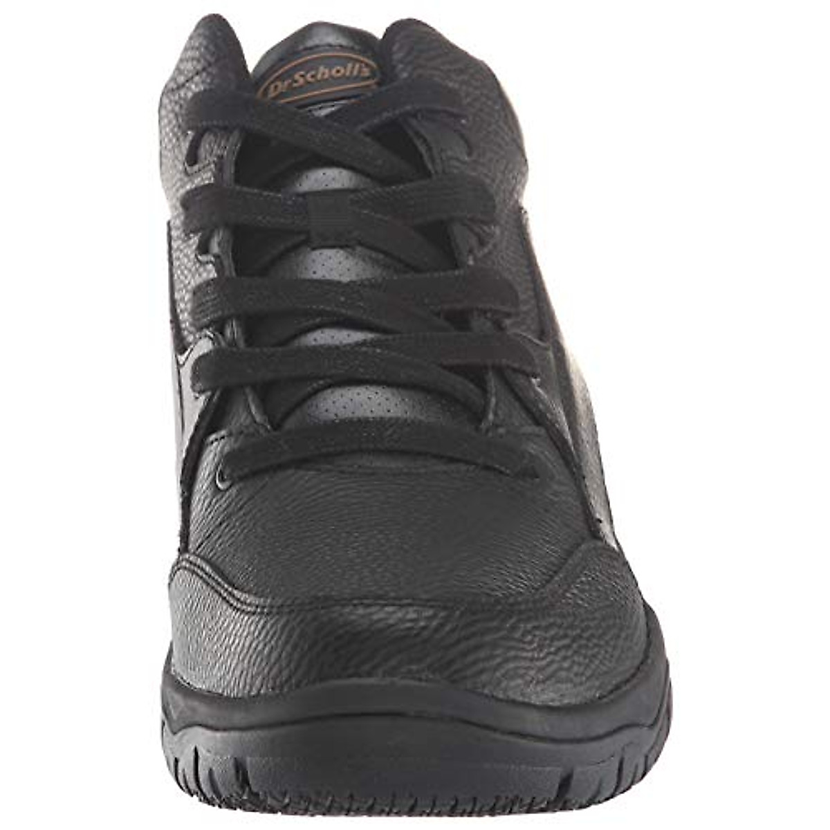 Dr. Scholl's Shoes Men's Charge Slip-Resistant Work Boot, Black Leather, 10.5 Wide