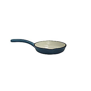 Mirro MIR-19060 6" Mini Cast Iron Skillet, Teal, Ready to Use