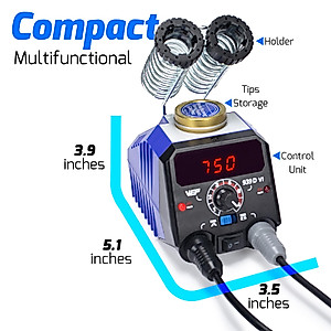 WEP 939D-VI Dual Pen Wood Burning Kit 250-750℃/482-1382℉ A/B Toggle Wood Burning Tool with 2 Detachable Pens, 20 Wood burner Tips, Dual-Barrel Holder. Suitable for Pyrography, Leather Burning Kit