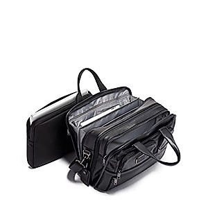 Tumi Briefcase, Official Genuine Alpha Expandable Organizer Laptop Brief, Black
