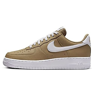 Nike Men's Air Force 1 '07 Lv8Basketball Shoe (8.5), Khaki/White-white