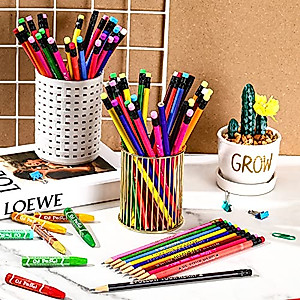 Eersida 80 Pcs Motivational Pencils Color Changing Mood Pencil Inspirational with Sayings 2B Thermochromic Eraser for Student Christmas Gift (Multicolor, Style)