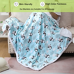 chifave Bear Blanket, 50"x 60" Kids Throw Blankets Super Soft Fluffy Comfortable Flannel Fleece Couch Bed Premium Polyester Children Cute Cartoon Wild Bears Blanket for All Season