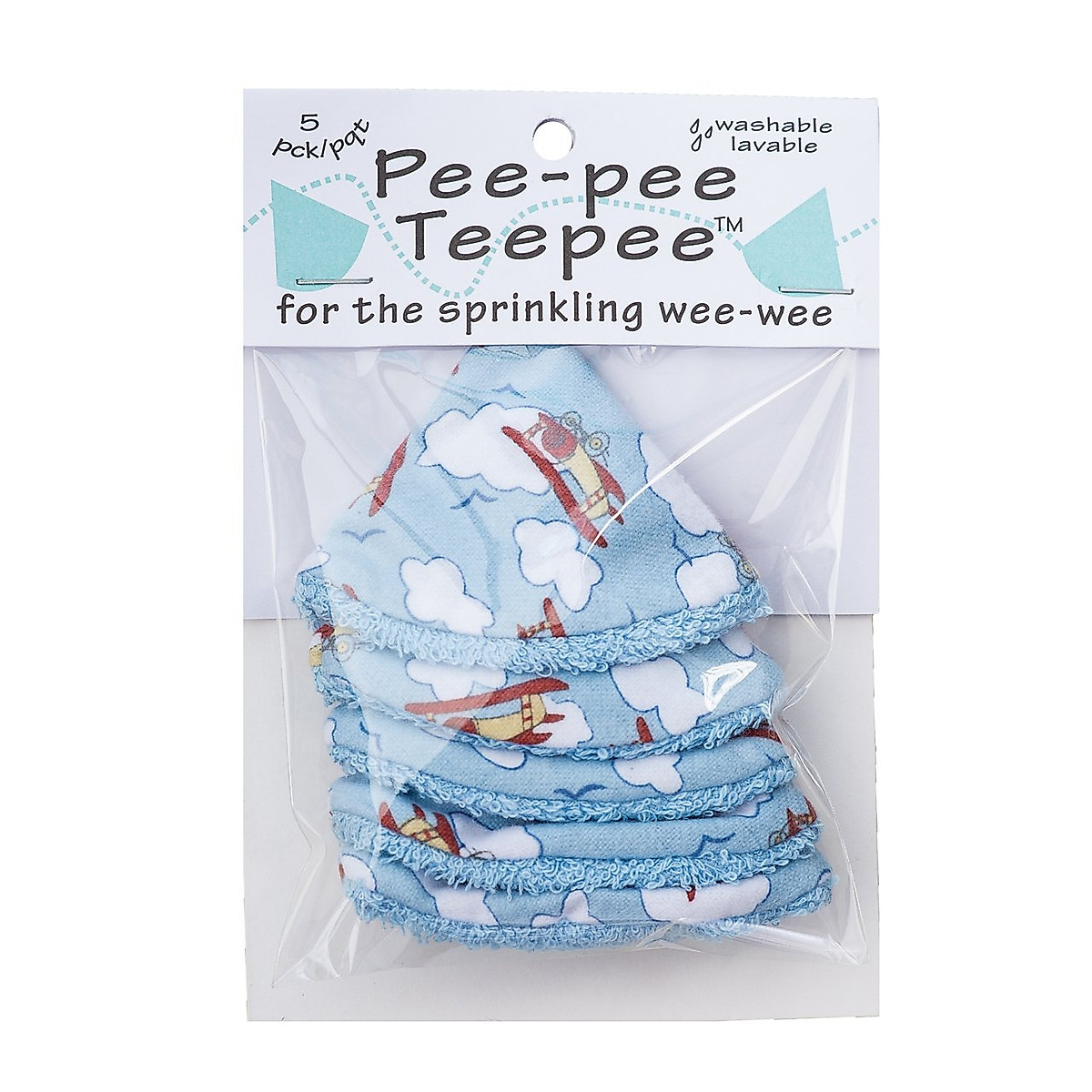 Beba Bean Pee-Pee Teepee Cellophane Bag Blue Airplane