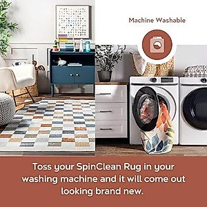 nuLOOM Naya Checkered Machine Washable Area Rug, 4x6, Beige