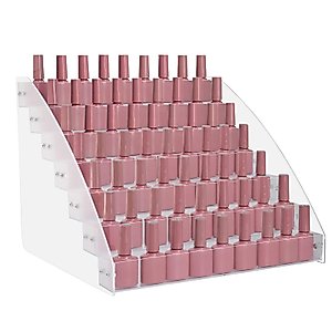 DSVENROLY Nail Polish Organizer, 84 Bottles of 7 Layers Professional Acrylic Nail Polish Display Rack, Eyeglass Storage Essential Oils Holder for Ink, Cosmetic Dropper Bottle (7 Tiers)
