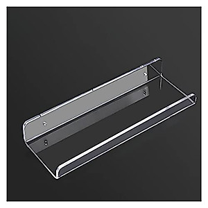 PDGJG Wall Transparent Shelf Transparent Bathroom Storage Rack Hanger Wall Mount Bracket for Sundries Cosmetics