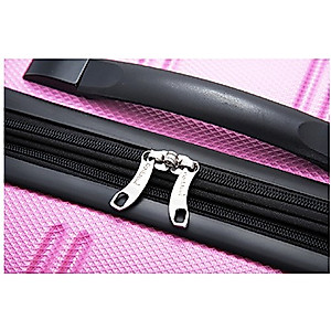Rockland Melbourne Hardside Expandable Spinner Wheel Luggage, Pink, 2-Piece Set (20/28)