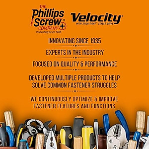 Velocity 1 1/4 Drywall Screw Set (Size #6) - Black Phosphate Coated and Stick-Tight™ PSD® ACR® Drive Bit (400 Count)