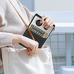 Yewrich AM FM Radio with Best Reception, Portable Battery Operated Transistor Radios, Headphone Jack, AC Powered, Suit for Senior and Home, Black