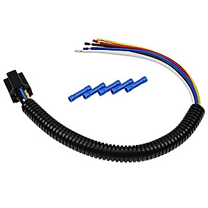 DVPARTS 5 Pin 18" Ignition Key Switch Wiring Harness M90206 Compatible with John Deere, Cub Cadet, Troy-Bilt, Toro, Exmark, Hustler, Ariens Gravely Simplicity Snapper Murray Garden Lawn Tractor