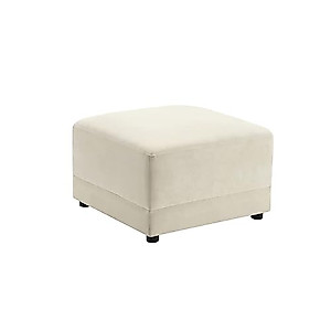 Morden Fort Ottoman Foot Rest for Sectional Couch Modular Sectional Sofa DIY [No Latch Fixing] Comfy Ottoman for Bedroom Living Room Sofa Couch Floor Ottoman Sturdy Backrest - Square Ottoman (Beige)