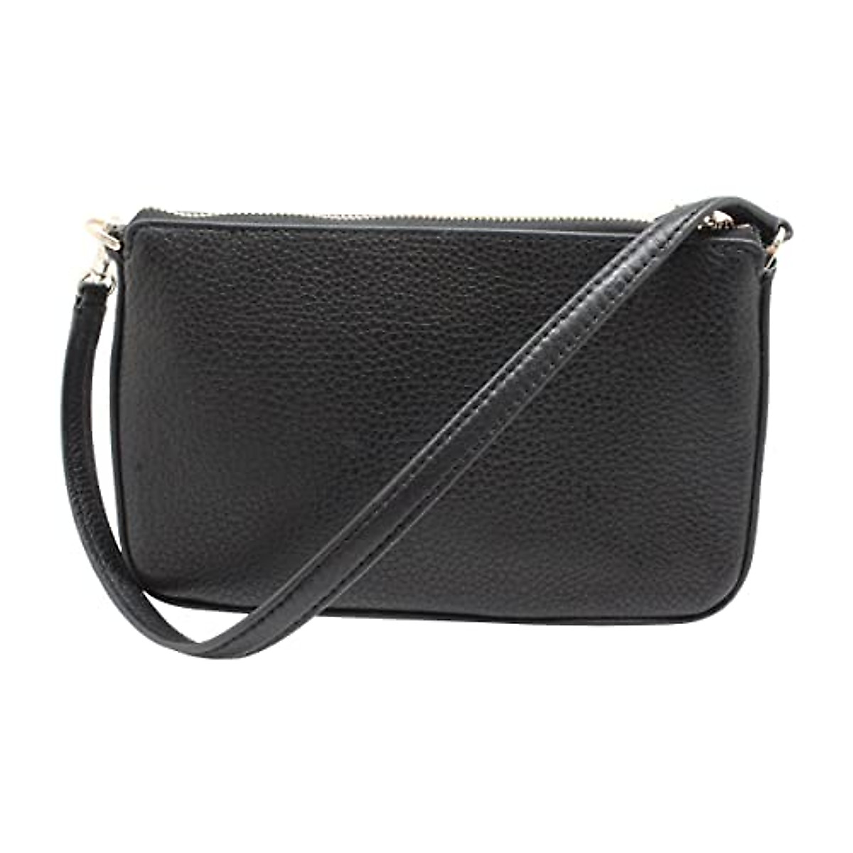Kate Spade New York Leila Pebbled Leather Clutch Bag in Black