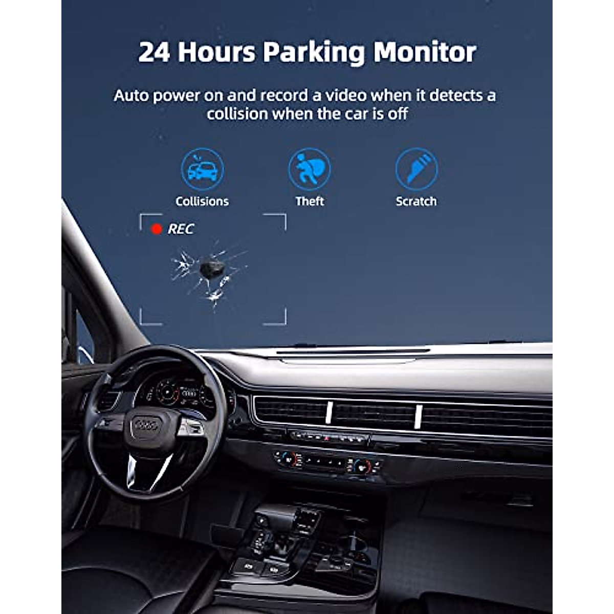 Dash Cam Front, Dash Cam with 32GB SD Card, Kussla 1080P Dash Camera for Cars, Super Night Vision Dashcams for Cars, 170° Wide Angle Dashcam, 3'' IPS Screen, Loop Recording, WDR, G-Sensor