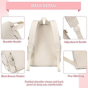 El-fmly Lightweigt School Bookbag Anti Theft Travel Daypack Backpack with Cute Ribbon for Teen Girls Children (Gray blue)