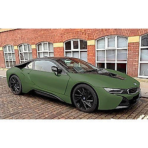 Matte Flat Army Green Vinyl Wrap Auto Car Motorcycle Boat Sheet Film 1FT x 5FT Tool Kit