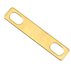 4Pcs Yootones Guitar Neck Shims 2Pcs 0.2mm, 1Pcs 0.5mm & 1Pcs 1mm Thickness Brass Shims Compatible with Guitar Bass Bolt-on Neck Repair(Gold)