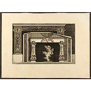 [Plate of two neo-Classical fireplaces, from"Diverse maniere d'adornare i cammini ed ogni altra parte degli edifizi".