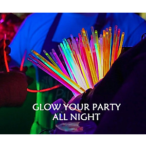 Glow Sticks 207Pcs Bulk Party Pack 8” Glow In The Dark Sticks Glow Party Supplies Bracelets And Glow Eyeglasses And Necklaces Earrings Favors For You... (207PCS)