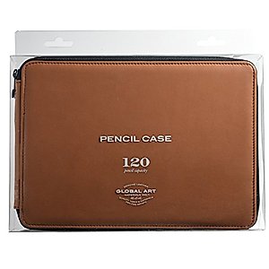 Speedball Art Products Genuine Leather Storage Case for Pencils, Makers, Pens and Art Supplies