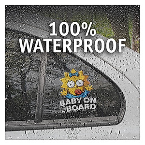 Y2K Baby on Board Sticker for Car 2 (PCS), Baby Safety Car Signs, Baby on Board Decals for Cars, Funny Maggie Baby on Board Sticer 5,5x4 inch