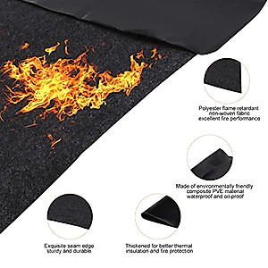 48" Fire Pit Mats for Under Fire Pit,Grill Mats for Outdoor Grill Deck Patio Protector,Flame Retardant & Heat Insulation BBQ Mat for Under BBQ,Fireproof Mat for Fire Pit(Size:48 * 30)