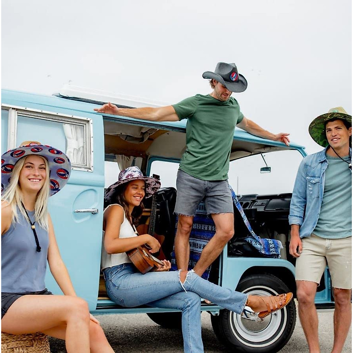 Peter Grimm, Grateful Dead Bucket Hat, Unisex (Jagger Bucket) Blue