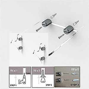 Lixada Light Saber Wall Mount, Wall Rack Wall Holder, Sword Stand Saber Hanger, Bracket Horizontal Wall Rack