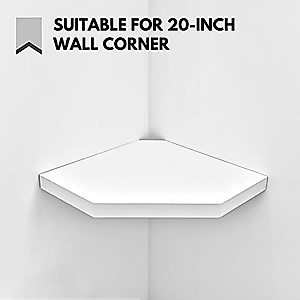 WELLAND Big Size Phoenix Corner Wall Mount Shelf for DVD Players/Cable Boxes/Games Consoles/TV Accessories, White