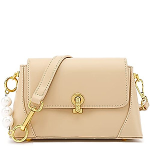 Scarleton Pearl Purses for Women, Crossbody Bags for Women, Lightweight Shoulder Bag w/ 2 Straps for Party & Casual, H209108 - Beige