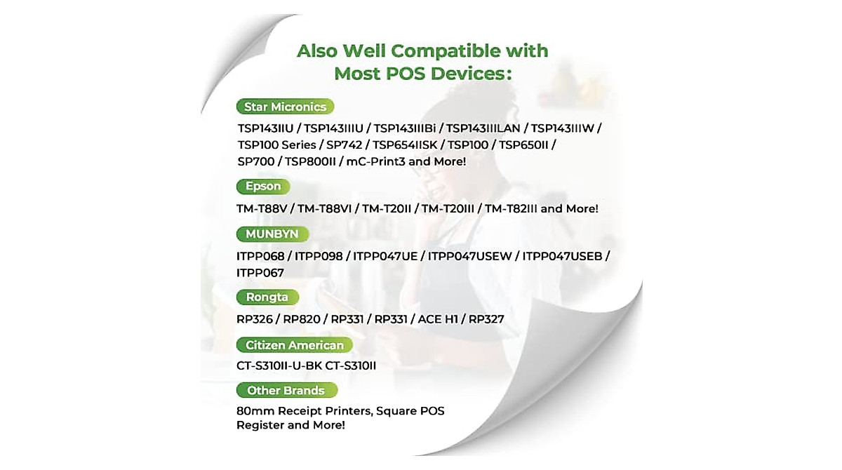 MUNBYN P047 Bluetooth Receipt Printer | Fast 80mm POS