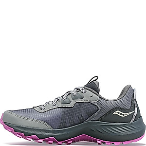 Saucony Women's Aura TR Sneaker, Fossil/Grape, 9.5