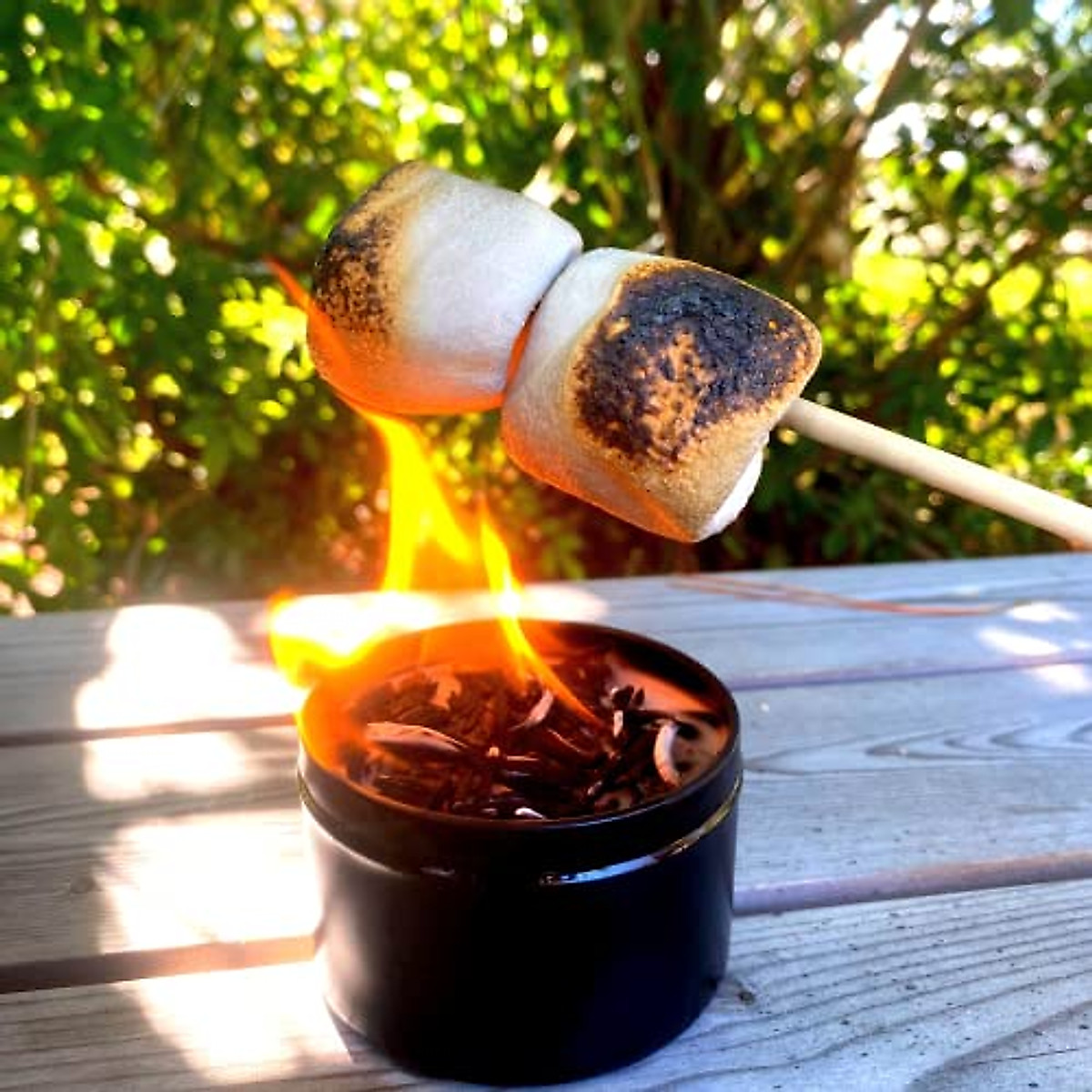 Portable Bonfire with 112 Piece S'Mores Kit - No Fire Pit Needed - Make Up to 24 S'Mores - Includes Table Top Mini Bonfire, Roasting Sticks, Chocolate, Graham Crackers, and Marshmallows