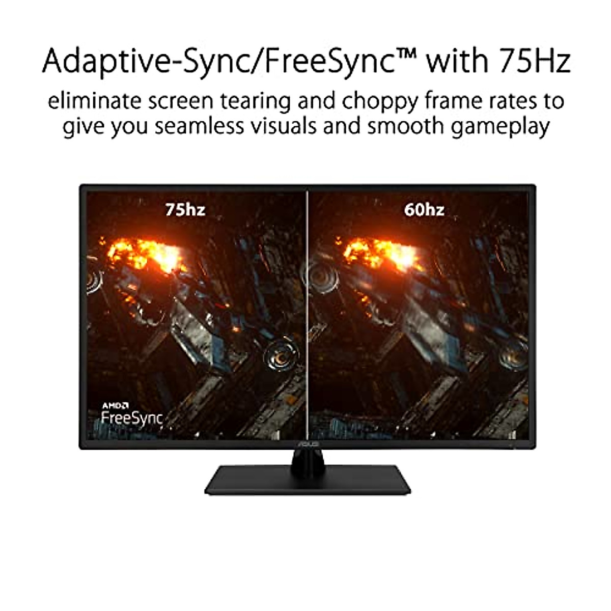 ASUS 31.5” 1080P Monitor (VA329HE) - Full HD, IPS, 75Hz, Adaptive-Sync, Eye Care, Low Blue Light, Flicker Free, HDMI, VGA, Wall Mountable, Tilt Adjustable,Black