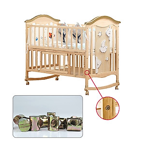 10 PCS Metric M8 Barrel Nuts Cross Dowels Slotted Nuts Baby Bed Crib Screws Hardware Replacement Kit for Bunk Bed Beds Headboards Chairs Furniture M8x12mmx15mm Color zinc